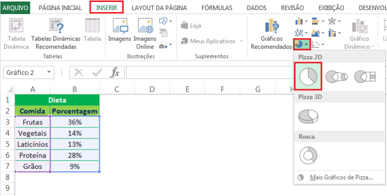 Como Fazer Gráfico de Pizza no Excel - Excel Easy