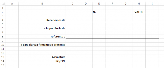 Modelo de Recibo no Excel - Como criar? - Excel Easy