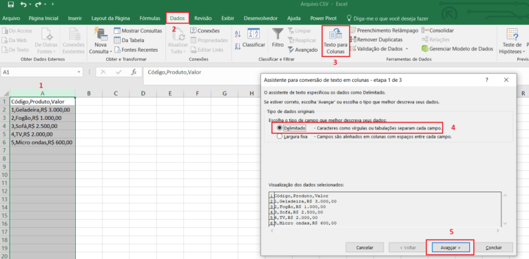 Converter CSV para Excel: Passo a Passo - Excel Easy