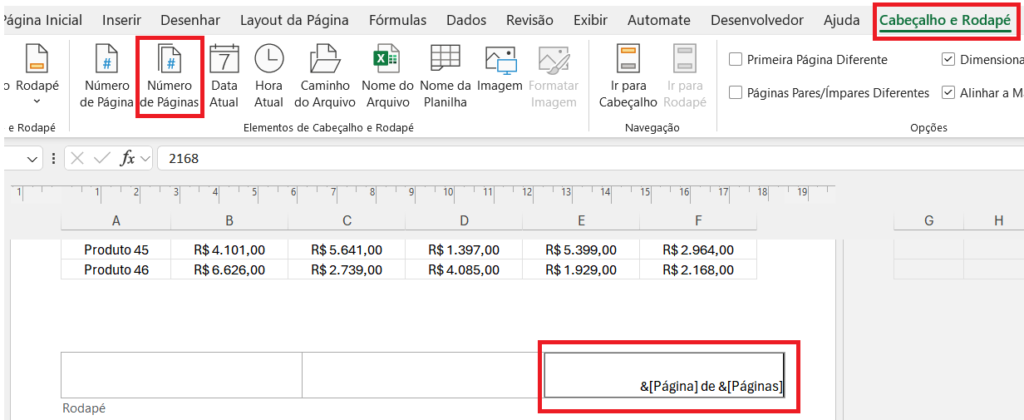 Como Inserir Número de Página no Excel - Excel Easy