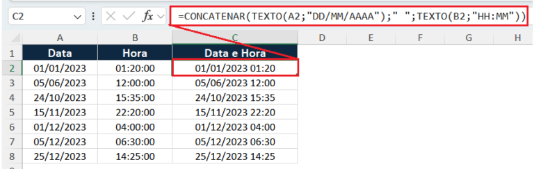 Concatenar Data E Hora Excel Passo A Passo Excel Easy