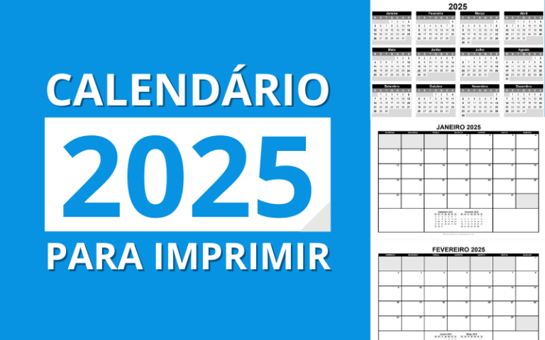 Calendário 2025 Para Imprimir - Excel Easy