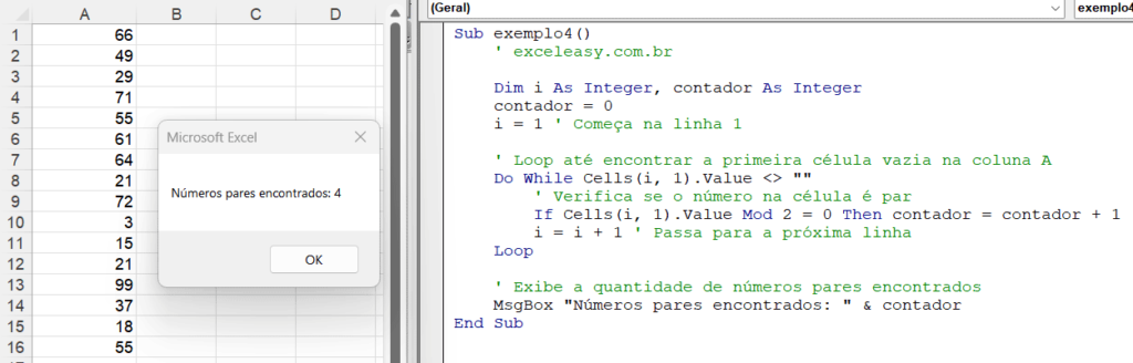 Do While VBA: Guia Completo com Exemplos - Excel Easy