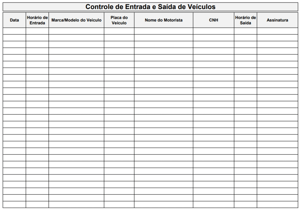 Planilha de Controle de Acesso Portaria: 3 Modelos Gratuitos - Excel Easy